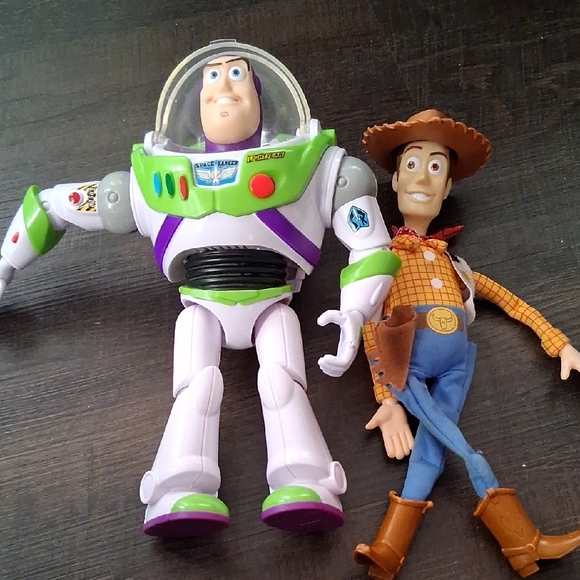 Mattel | Toys | Mattel Toy Story Buzz Lightyear And Woody Figures White ...